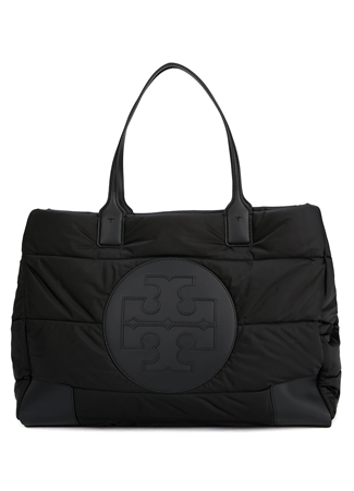 Tory Burch Kadın Siyah Logolu Kapitoneli Omuz Çantası EU Tory Burch Kadın Siyah Logolu Kapitoneli Omuz Çantası EU