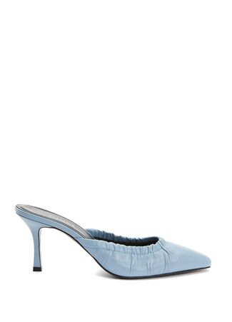 Academia Kadın Mavi Soft Deri Terlik 35