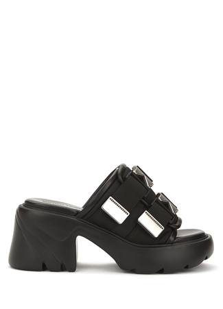 Bottega Veneta Kadın Siyah Çift Kemerli Terlik 35 EU