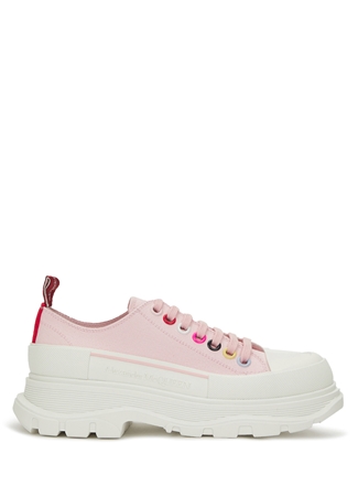Alexander McQueen Kadın Pembe Beyaz Logolu Sneaker 36 EU