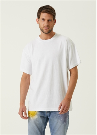 John Elliott Erkek Beyaz Basic T-shirt S EU