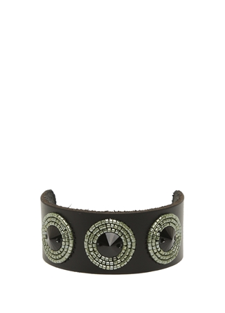 Beadberry Kadın Yeşil Siyah Boncuklu Deri Bileklik EU Beadberry Kadın Yeşil Siyah Boncuklu Deri Bileklik EU