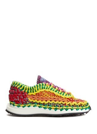Valentino Garavani Kadın Colorblocked Örgü Dokulu Sneaker 37.5 EU Valentino Garavani Kadın Colorblocked Örgü Dokulu Sneaker 37.5 EU