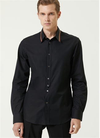 Paul Smith Erkek Siyah Şerit Detaylı Gömlek S EU Paul Smith Erkek Siyah Şerit Detaylı Gömlek S EU