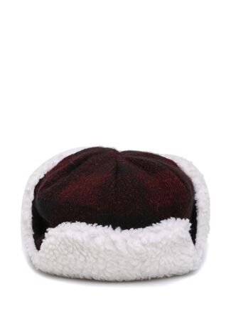 Starling Kadın Kırmızı Siyah Shearlingli Ekose Desenli Bere EU Starling Kadın Kırmızı Siyah Shearlingli Ekose Desenli Bere EU