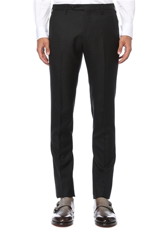 Rota Erkek Gri Normal Bel Dar Paça Yün Pantolon 48 IT