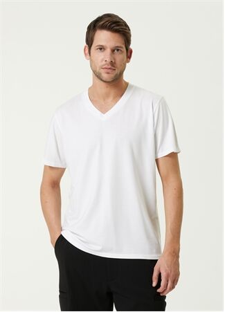 Cdlp Erkek Beyaz V Yaka T-shirt M EU