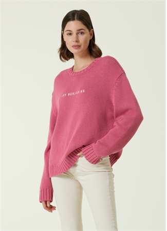 Les Benjamins Kadın Pembe Bisiklet Yaka Logolu Kazak S EU Les Benjamins Kadın Pembe Bisiklet Yaka Logolu Kazak S EU