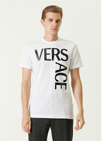 Versace Erkek Beyaz Kontrast Logo Detaylı T-shirt S EU Versace Erkek Beyaz Kontrast Logo Detaylı T-shirt S EU