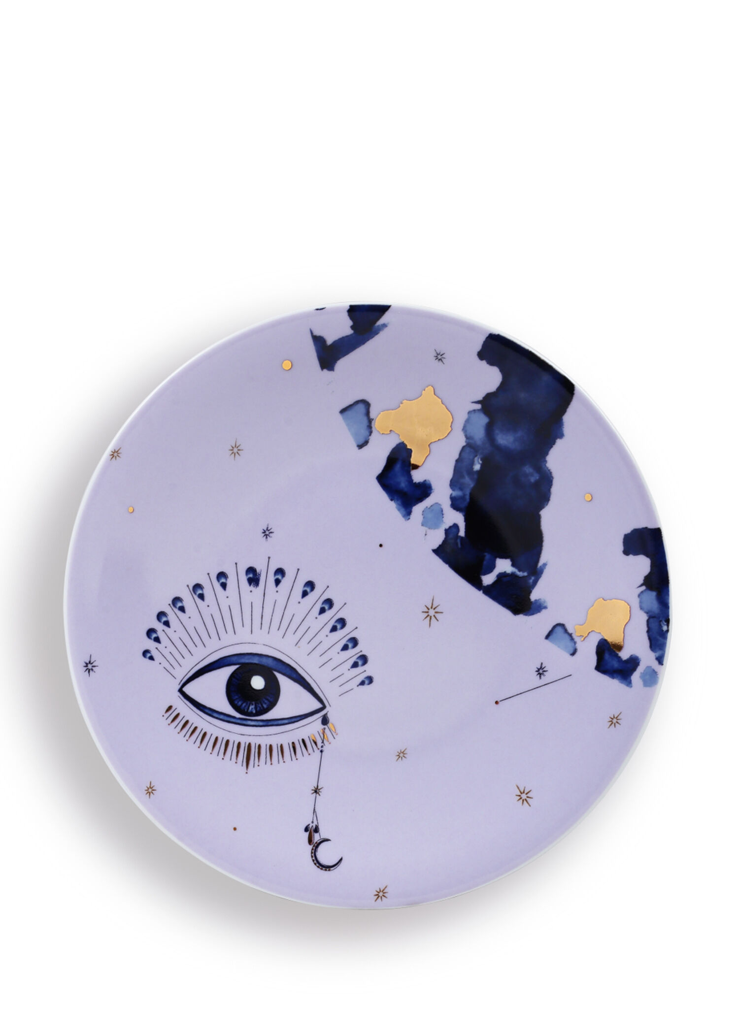 Fern&Co - Spirit Eye Collection Colorblock Lila Tatlı Tabağı 21 cm - Lila