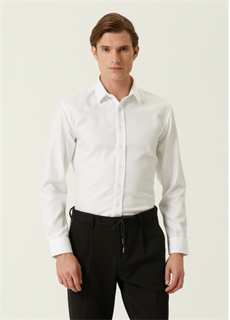 Network Erkek Slim Fit Beyaz Gömlek 38 EU Network Erkek Slim Fit Beyaz Gömlek 38 EU