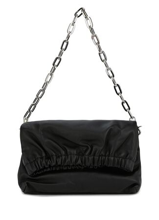 Zadig&Voltaire Kadın Siyah Büzgü Detaylı Deri Çanta EU