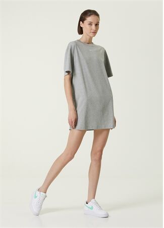 Nike Kadın NSW Essential Gri Elbise XS EU
