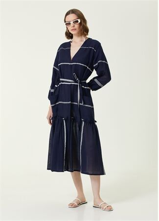 Lem Kadın Kaftan Lacivert Xs Eu