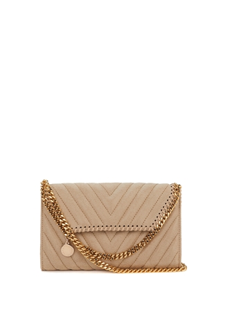 Stella McCartney Kadın Falabella Mini Bej Omuz Çantası EU Stella McCartney Kadın Falabella Mini Bej Omuz Çantası EU