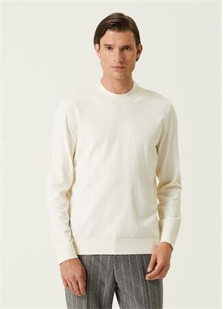 Network Erkek Slim Fit Ekru Kazak Bej S EU