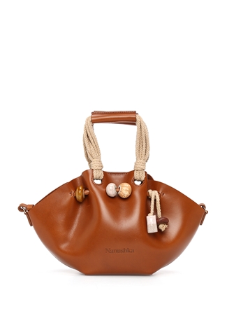 Nanushka Kadın Mini Crafty Lynne Taba Deri El Çantası Kahverengi EU