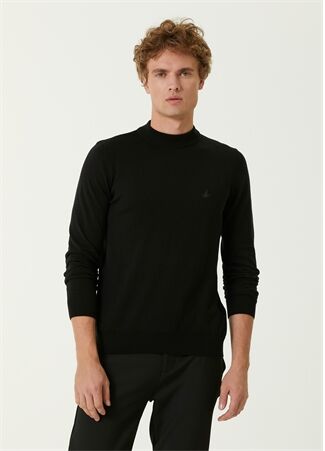 Beymen Club Erkek Siyah Yarım Balıkçı Yaka Kazak S