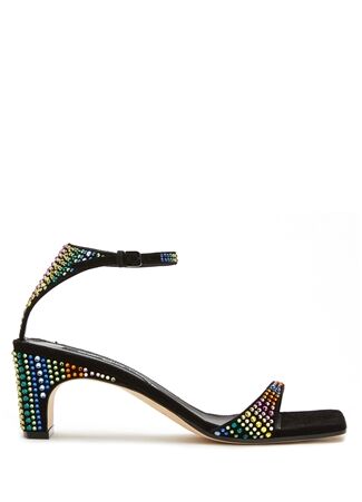 Sergio Rossi Kadın Colorblocked Deri Sandalet 36 EU