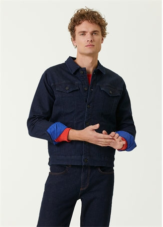 Beymen Club Erkek Lacivert Polo Yaka Denim Ceket S Beymen Club Erkek Lacivert Polo Yaka Denim Ceket S