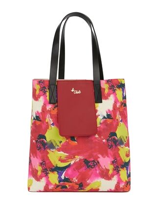 Beymen Club Kadın Kırmızı Çiçekli Alışveriş Çantası EU
