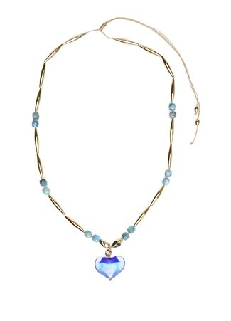 Tohum Design Kadın Cuore Mavi Altın Rengi Kaplama Kolye EU Tohum Design Kadın Cuore Mavi Altın Rengi Kaplama Kolye EU