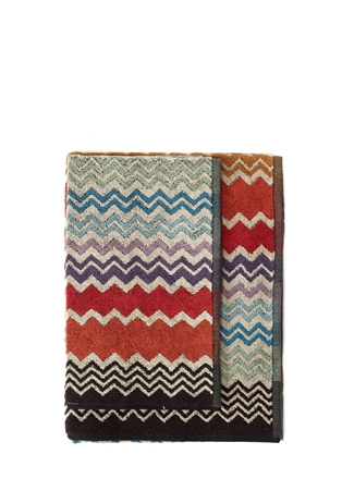 Missoni Home Rufus Colorblocked Zikzak Desenli 2li Havlu Seti Kırmızı Missoni Home Rufus Colorblocked Zikzak Desenli 2li Havlu Seti Kırmızı