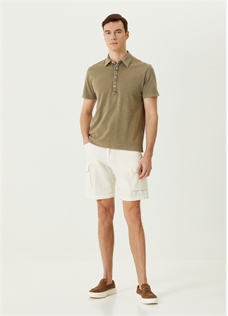 Lardini Erkek Krem Kargo Bermuda Bej 48 IT