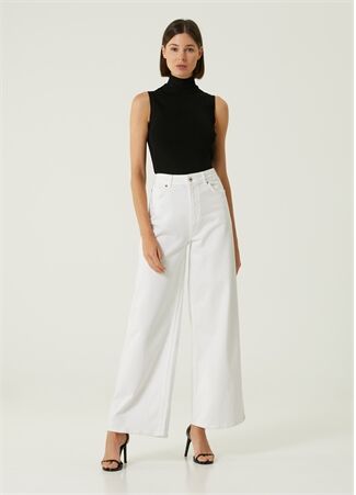 Academia Kadın Siyah Dik Yaka Kolsuz Triko XS