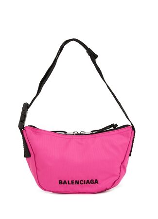 Balenciaga Kadın Şeftali Logo Nakışlı Çanta Pembe EU