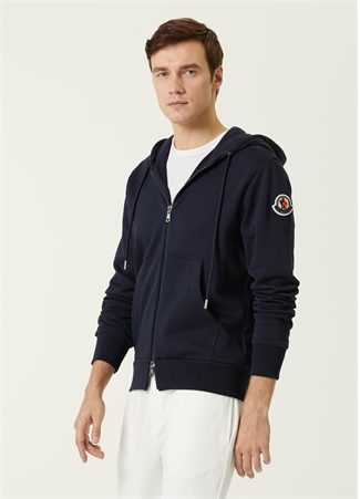 Moncler Erkek Lacivert Kapüşonlu Sweatshirt L EU Moncler Erkek Lacivert Kapüşonlu Sweatshirt L EU
