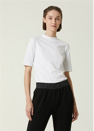 Beymen Collection Kadın Beyaz Logo Detaylı T-shirt S