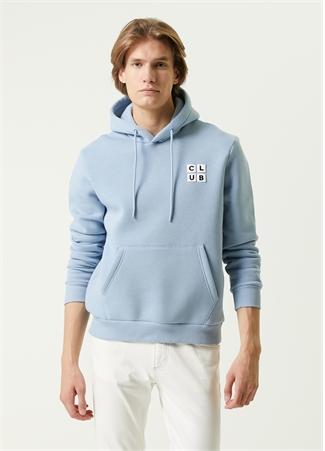Beymen Club Erkek Mavi Kapüşonlu Logo Nakışlı Sweatshirt S Beymen Club Erkek Mavi Kapüşonlu Logo Nakışlı Sweatshirt S
