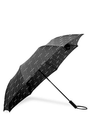 Balenciaga Kadın Siyah Logo Baskılı Şemsiye EU