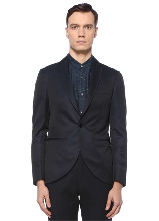 Cerimonia Erkek Lacivert Kelebek Yaka Yün Ceket 46 IT