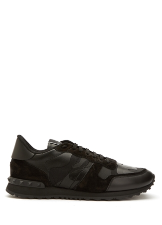 Valentino Garavani Erkek Siyah Kamuflaj Desenli Logolu Deri Sneaker 42 EU Valentino Garavani Erkek Siyah Kamuflaj Desenli Logolu Deri Sneaker 42 EU