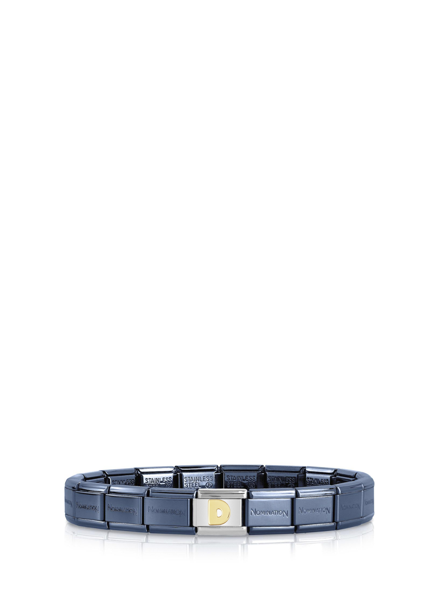 Nomination Italy D harfi Erkek İtalyan Charm Mavi 18 Ayar Altın D Harfi ...