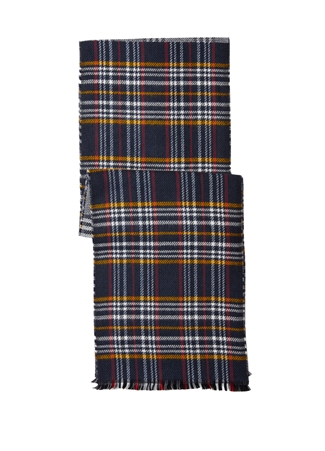 Beymen Club Kadın Colorblocked Ekose Desenli Atkı Lacivert EU Beymen Club Kadın Colorblocked Ekose Desenli Atkı Lacivert EU