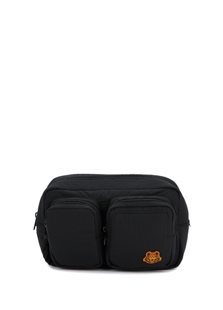Kenzo Erkek Siyah Logo Detaylı Bel Çantası EU