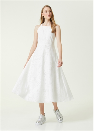 Beymen Club Kadın Beyaz Sırtı Çapraz Askılı Midi Elbise 34