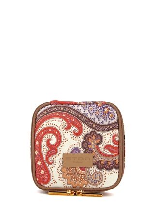 Etro Kadın Bej Şal Desenli Makyaj Çantası EU
