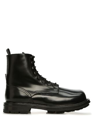 Alexander McQueen Erkek Siyah Deri Sneaker 42 EU