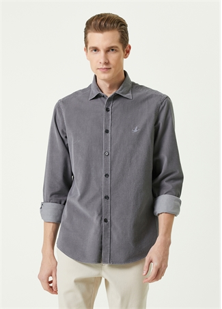 Beymen Club Erkek Comfort Fit Mavi Kadife Gömlek S Beymen Club Erkek Comfort Fit Mavi Kadife Gömlek S