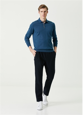 Beymen Collection Erkek Lacivert Beli Bağcıklı Pantolon 46 IT