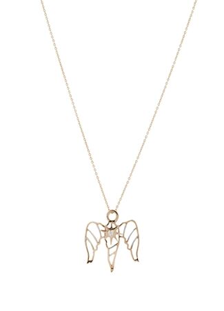 Collection Kadın Pırlanta Detaylı Altın Rengi Kolye EU