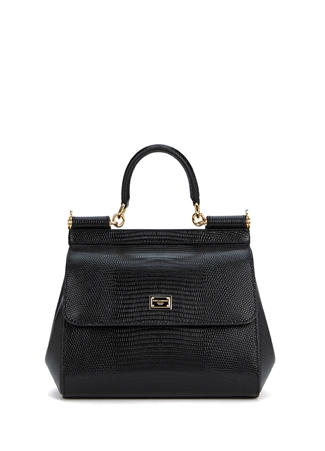 Dolce&Gabbana Kadın Miss Sicily Siyah Deri Çanta Pembe EU Dolce&Gabbana Kadın Miss Sicily Siyah Deri Çanta Pembe EU