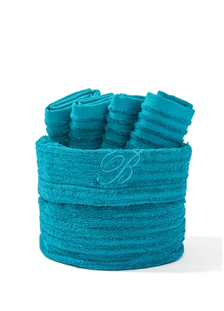 Blumarine Home Turkuaz 4lü El Havlusu Seti Mavi Blumarine Home Turkuaz 4lü El Havlusu Seti Mavi