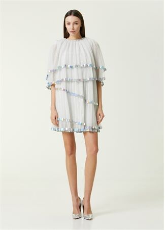 Raisa Vanessa Kadın Beyaz İşlemeli Mini Tül Kokteyl Elbise 36 EU Raisa Vanessa Kadın Beyaz İşlemeli Mini Tül Kokteyl Elbise 36 EU