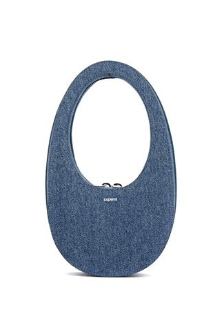 Coperni Kadın Mini Swipe Mavi Denim El Çantası EU Coperni Kadın Mini Swipe Mavi Denim El Çantası EU