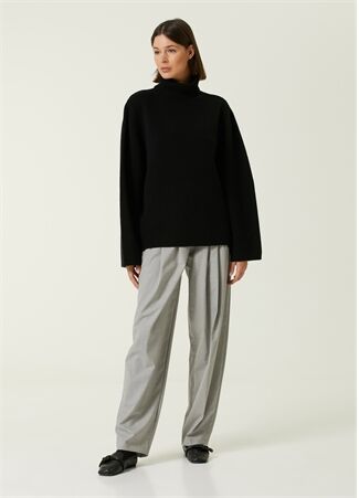 Toteme Kadın Siyah Balıkçı Yaka Yün Kazak S EU Toteme Kadın Siyah Balıkçı Yaka Yün Kazak S EU